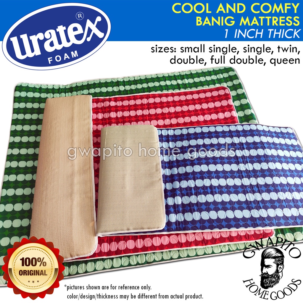 Uratex Cool & Comfy Banig Mattress 1 inch thick 100% ORIGINAL ( Single ...