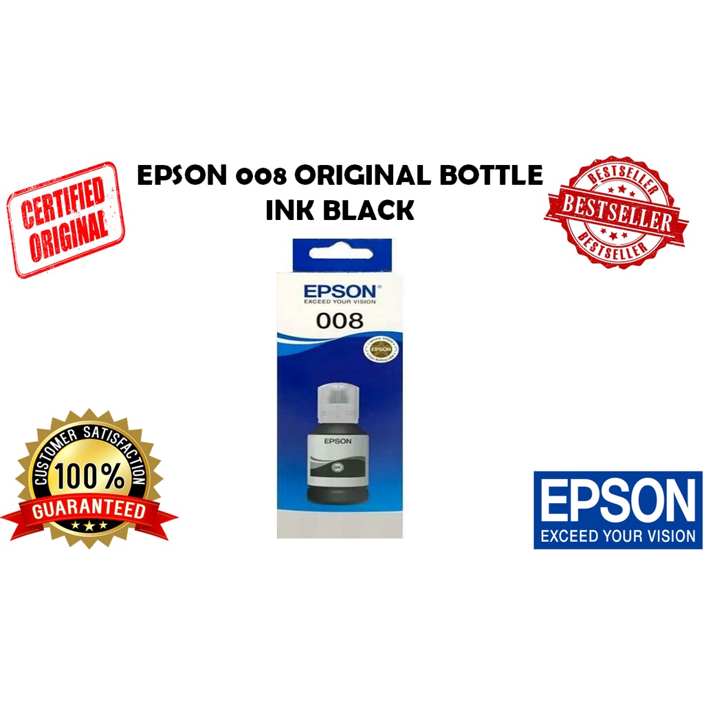 EPSON 008 ORIGINAL INK BOTTLE (BLACK) | Shopee Philippines