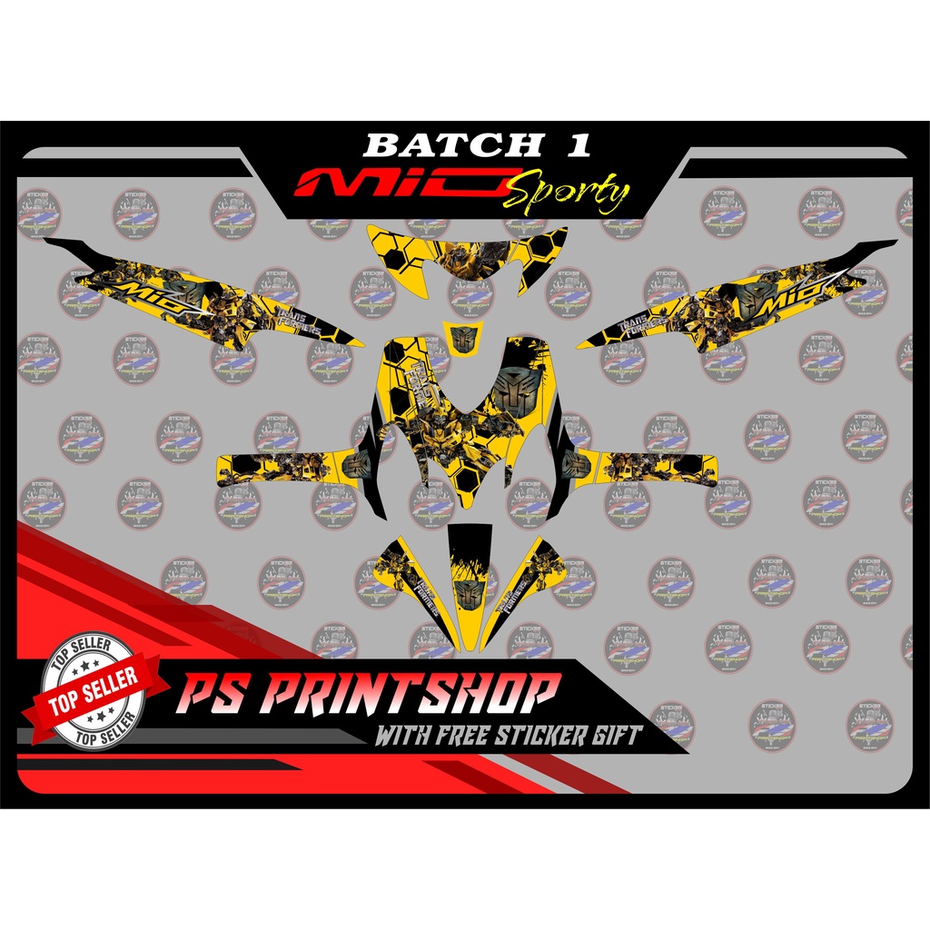 Yamaha MIO sporty Full Set sticker decals Durable and High quality ...