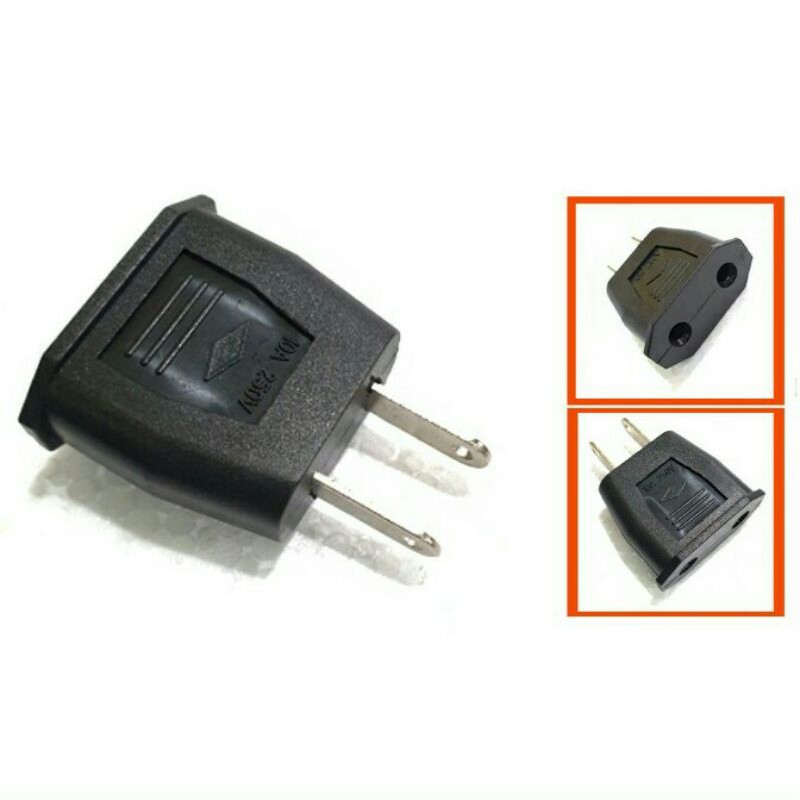ROUND TO FLAT ADAPTOR/ Round female plug to Flat Male Plug | Shopee ...