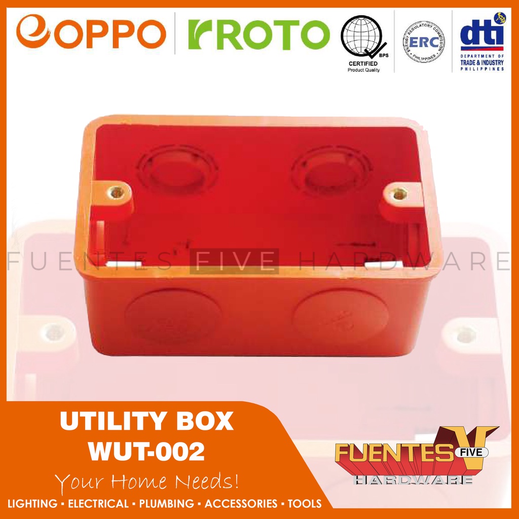 OPPO Pvc Utility box, Junction Box and Squarebox 5x5 | Shopee Philippines