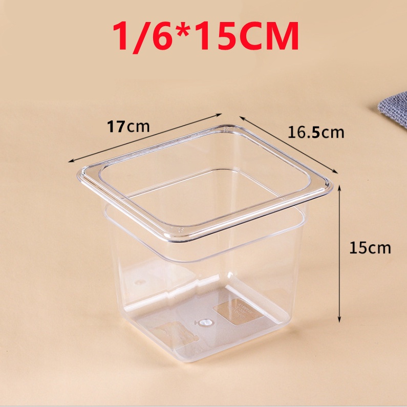 Gastronorm Pan Acrylic Clear Food Pan&Lid Sauce Pan Milktea Pearl ...