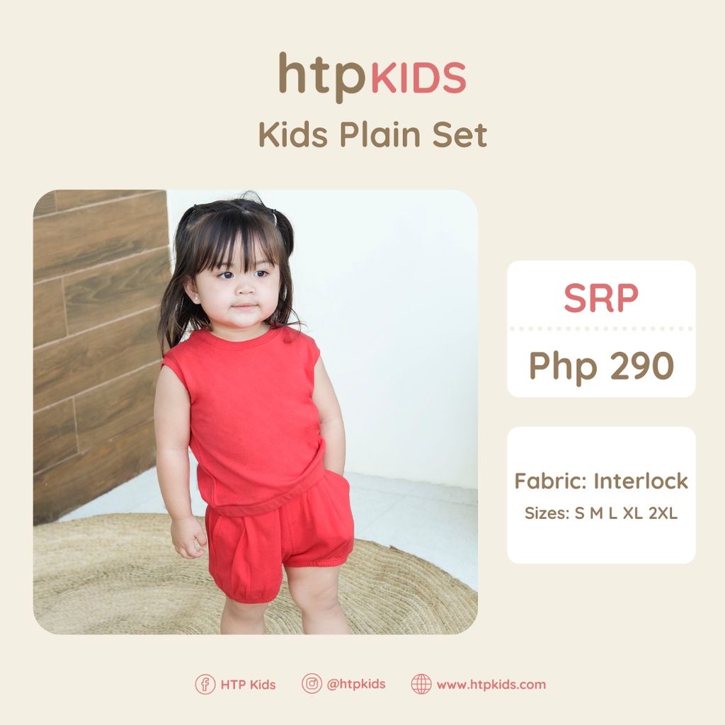 HTP Kids Plain Set (Tops & Shorts for Boys and Girls) | Shopee Philippines
