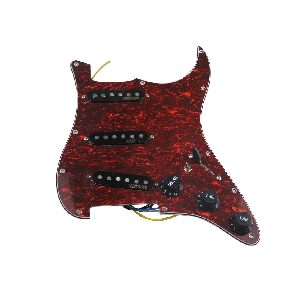 HS-Strat Guitar 7-Way type fully loaded Prewired Pickguard Wilkinson ...