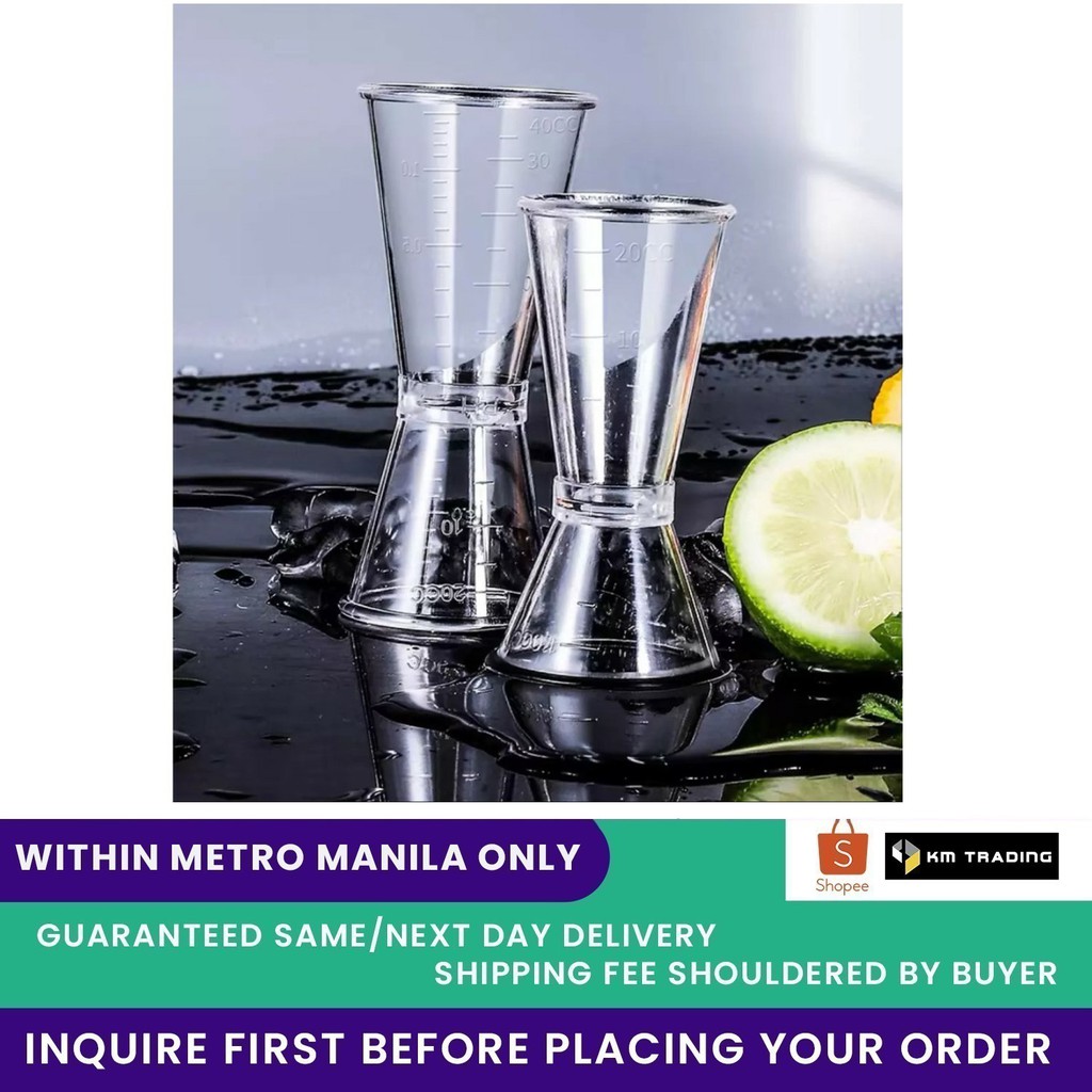 High Quality / Thick Acrylic Double Jigger Milk Tea / Cocktail 40cc ...