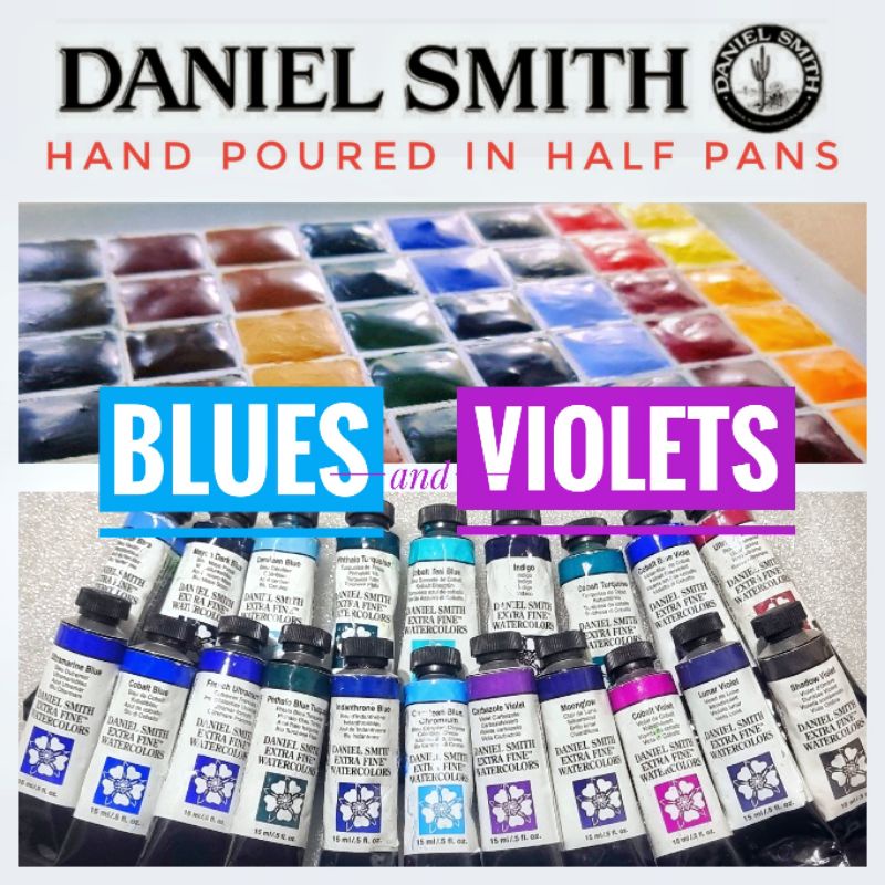 Daniel Smith batch 4/6 - Blues & Violets (Watercolors in magnetized ...