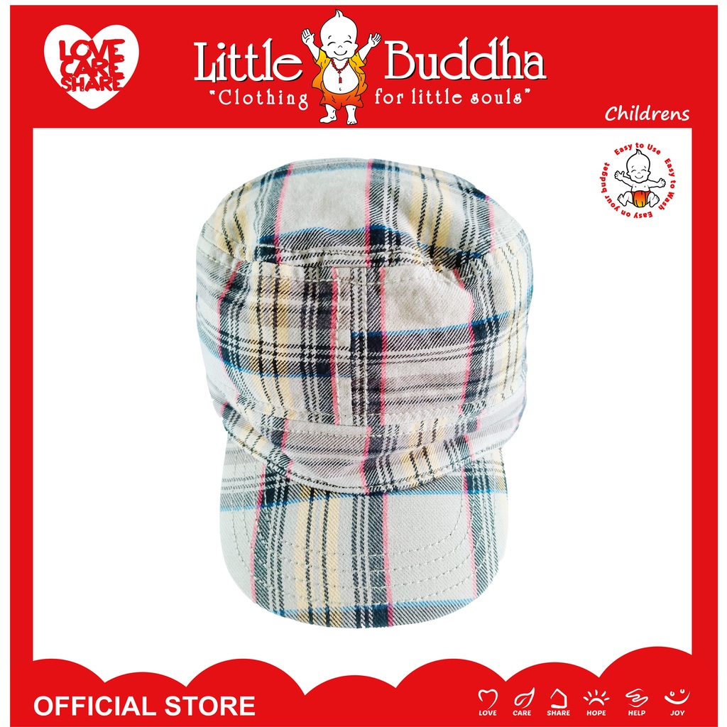 Childrens Cap/ Sun Cap/ Checkered Cap (Little Buddha) | Shopee Philippines