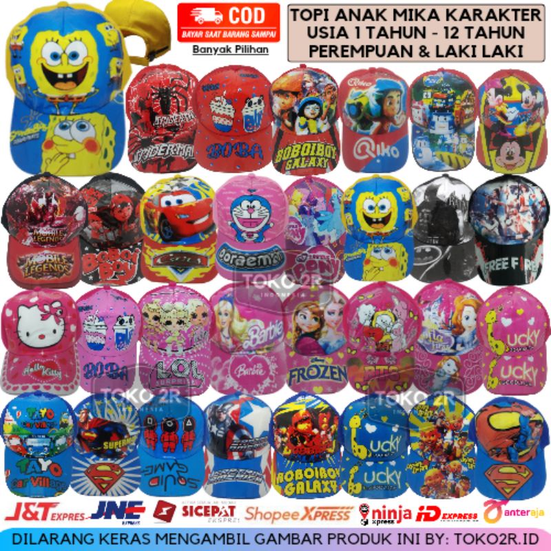 CHILDREN'S HAT MIKA MEKA CHARACTER WHOLESALE SUPERMAN HELLO KITTY ...