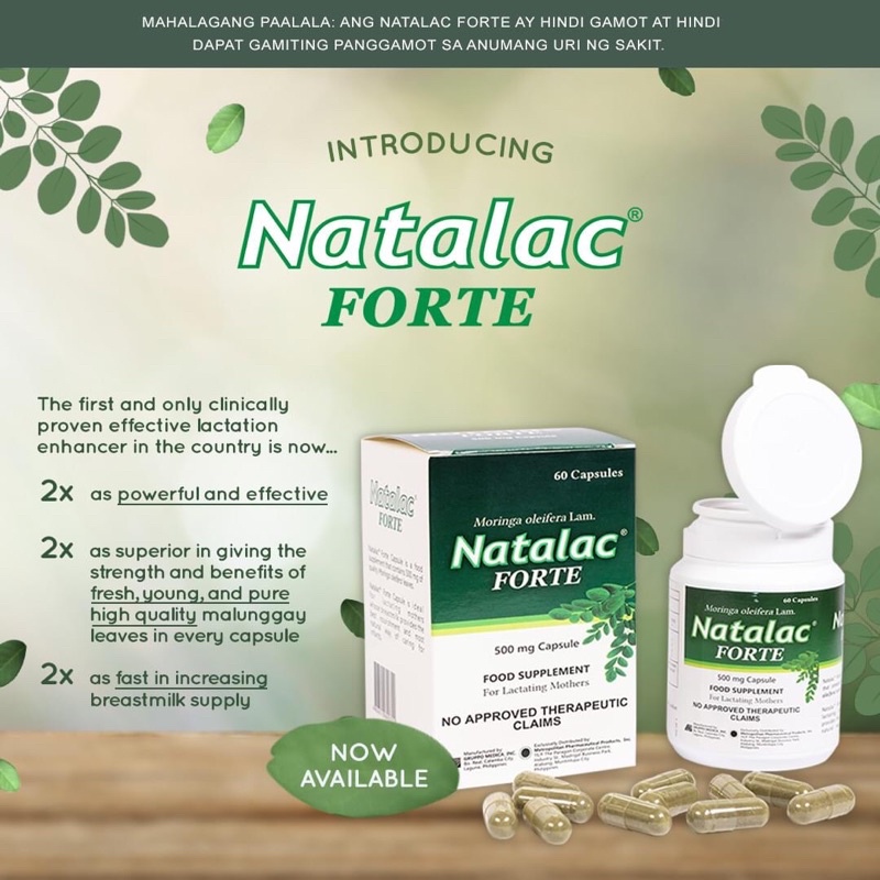 Natalac Forte 500MG 60 Capsules | Shopee Philippines