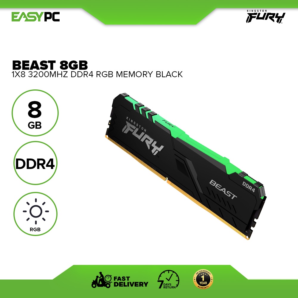 Kingston Fury Beast 4GB/8GB 2666mhz/8GB 3000mhz/16GB 3200mhz DDR4 Memory. Ready for AMD,Hyper X ...
