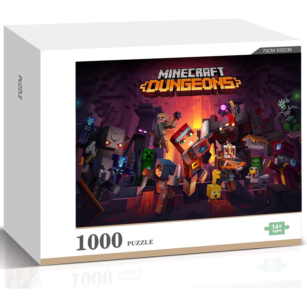 Minecraft Dungeons Jigsaw Puzzle Game Set Adult Children DIY ...