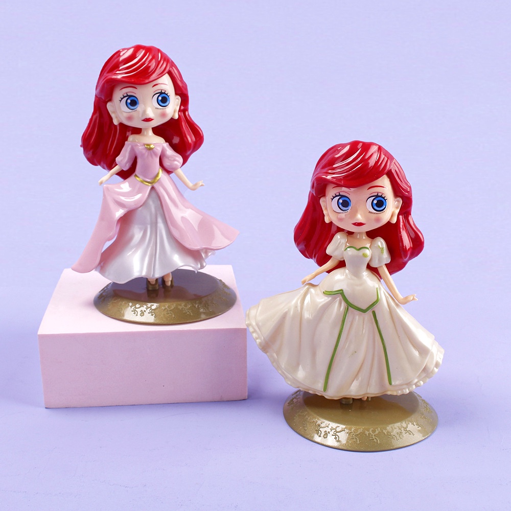 Pink Mermaid Wedding Dress Mermaid Princess Baking Cake Decoration ...