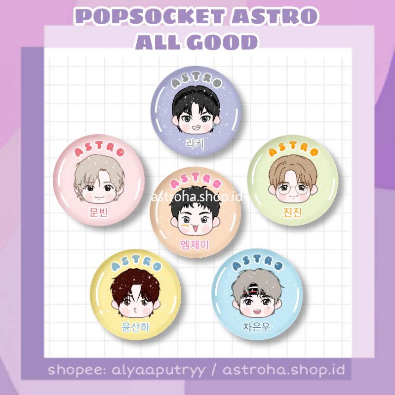 Popsocket Griptok Glitter Astro Roroha All Good ver. | Shopee Philippines