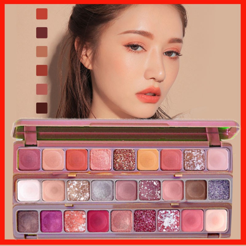Fingertip eyeshadow 9-color keyboard matte pearlescent glitter ins ...