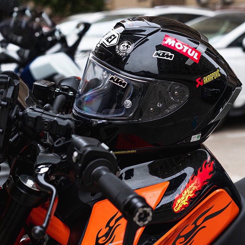 [On Sale] 1 Set Reflective Motorcycle Side Strip Bike Helmet Sticker ...