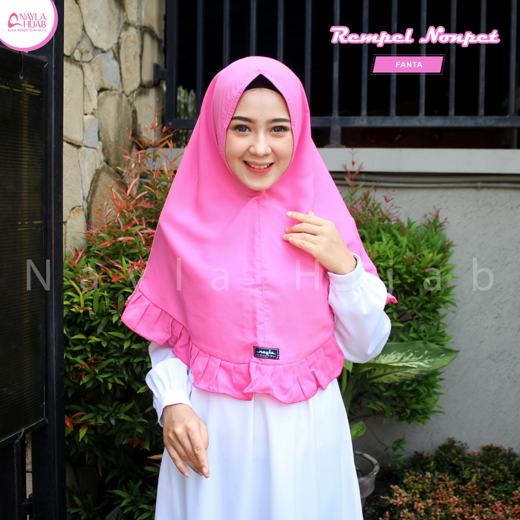 Khimar Rempel Antem Without PET, Hijab Antem Antem, Hijab Ruffle ...