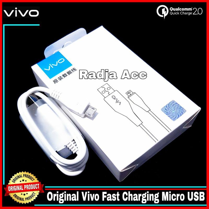 Vivo Y95 V15 Pro V11i Data Cable Original 100% Fast Charging Micro USB ...