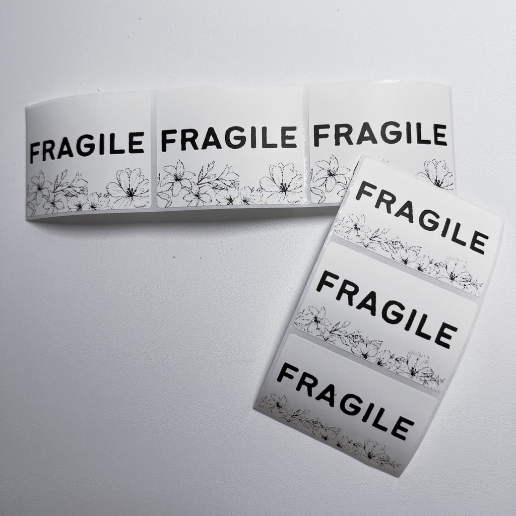 FRAGILE Customized Thermal Packaging Sticker Label (50 and 100 pcs ...