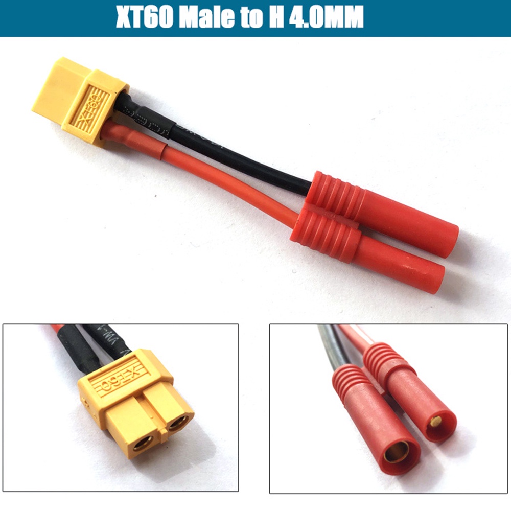 XT60 EC5 EC3 T Deans 4.0mm 3.5MM JST SM Tamiya Plug Female to Male Adapter Connectors 10 12 14 ...