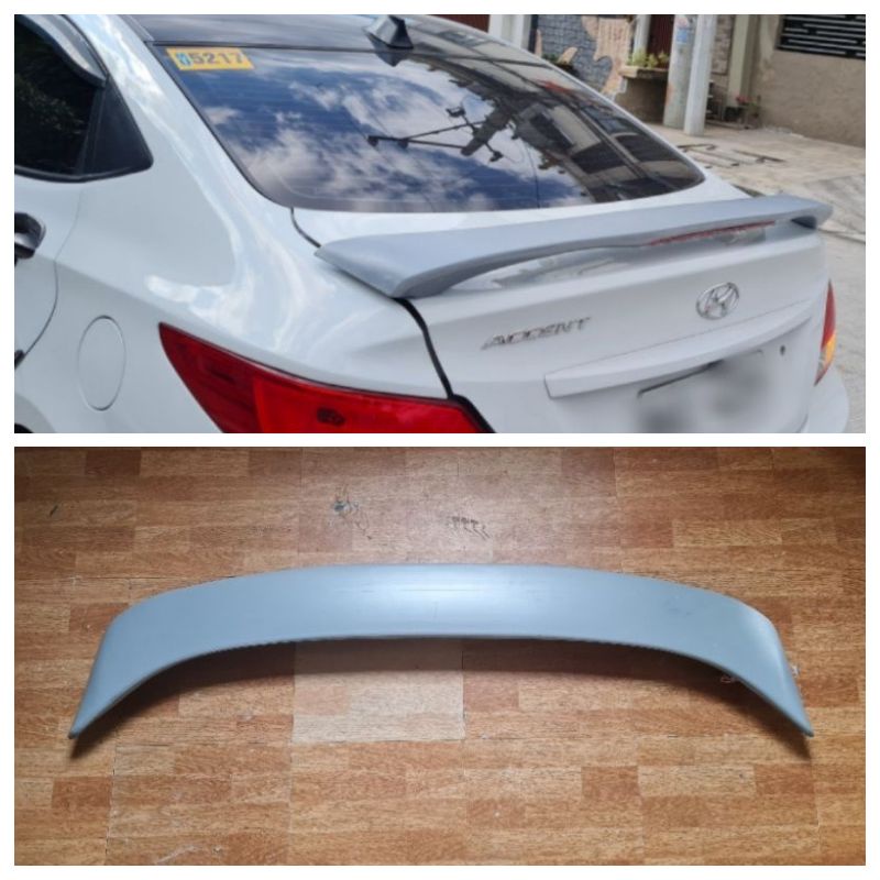 2012-2018 Hyundai Accent Clip Type Spoiler Unpainted OEM | Shopee ...
