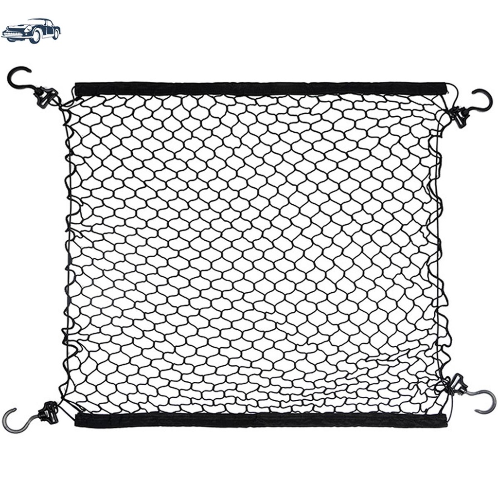 Cargo Net Car Boot Net with 4 Hooks Stretchable Cart Net Storage ...