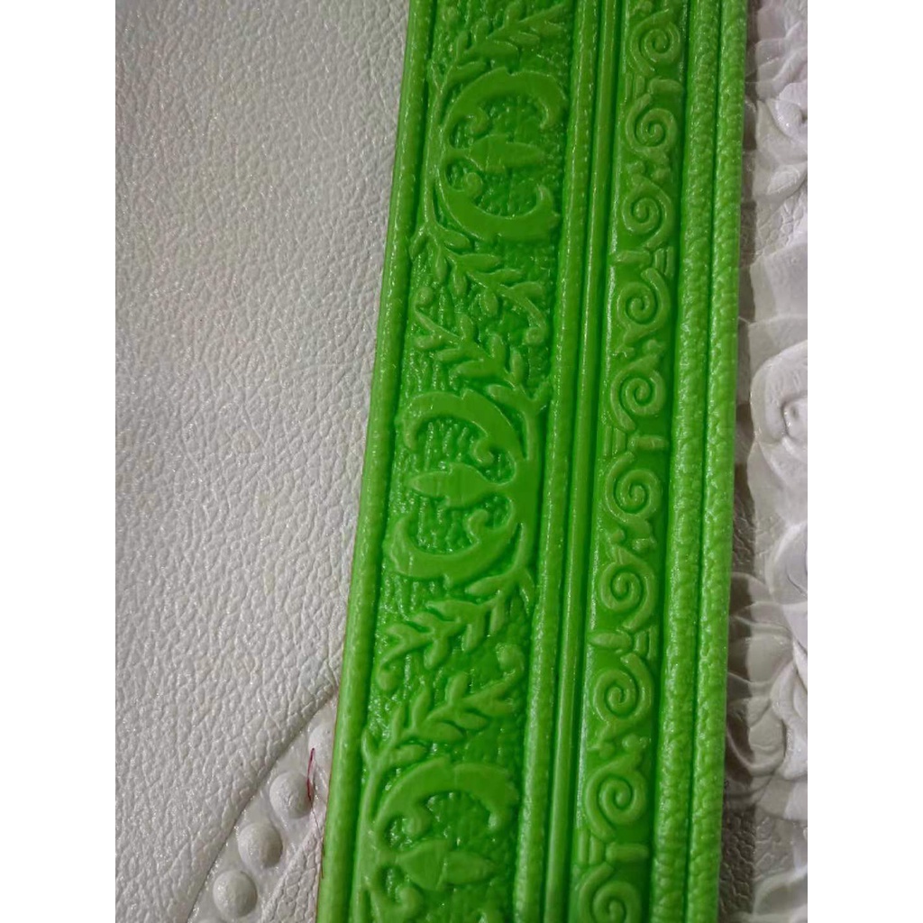Side Line 3d Pattern Embossed Foam Skirting Wall Stickers Room