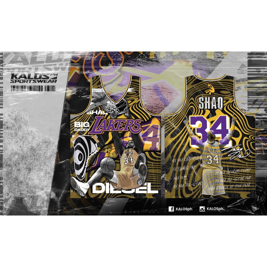 NBA CONCEPT JERSEY (SHAQ ONEAL 34 LAKERS) | Shopee Philippines