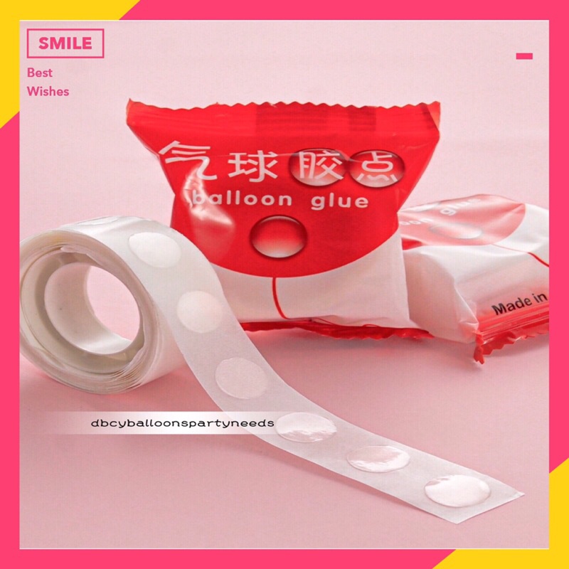 Balloon Glue 100Dots/Roll Permanent Adhesive birthday partyneeds ...