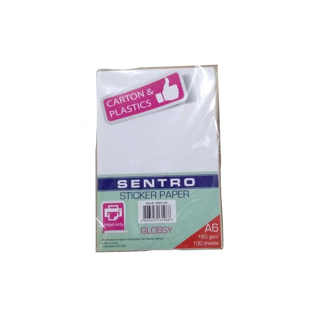 Sticker Paper for Carton and Plastic - A6 100 sheets | Shopee Philippines