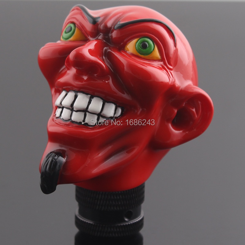 AE Universal Red Evil Devil Head Style Car Truck Manual Stick Gear ...