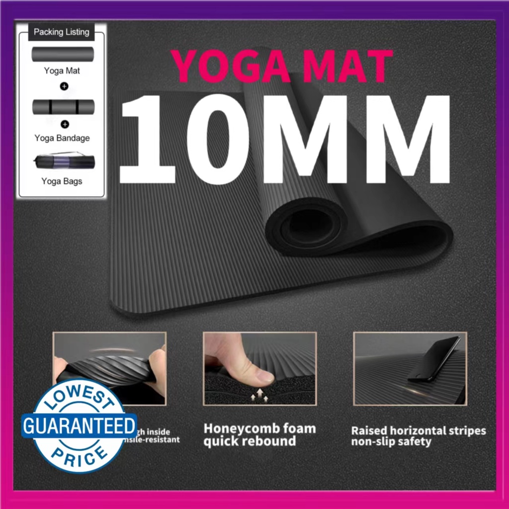 Spot goods3PCS Yoga Mat High Quality All-Purpose Extra Thick High ...