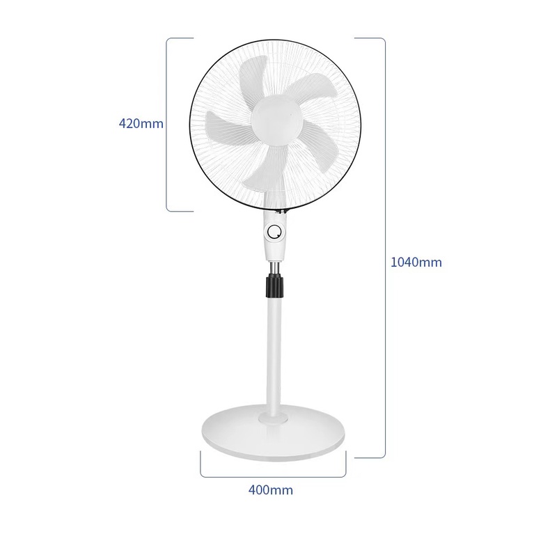 Solar Stand Fan Rechargeable Stand Fan with FREE Solar Panel 3 Modes 16 ...