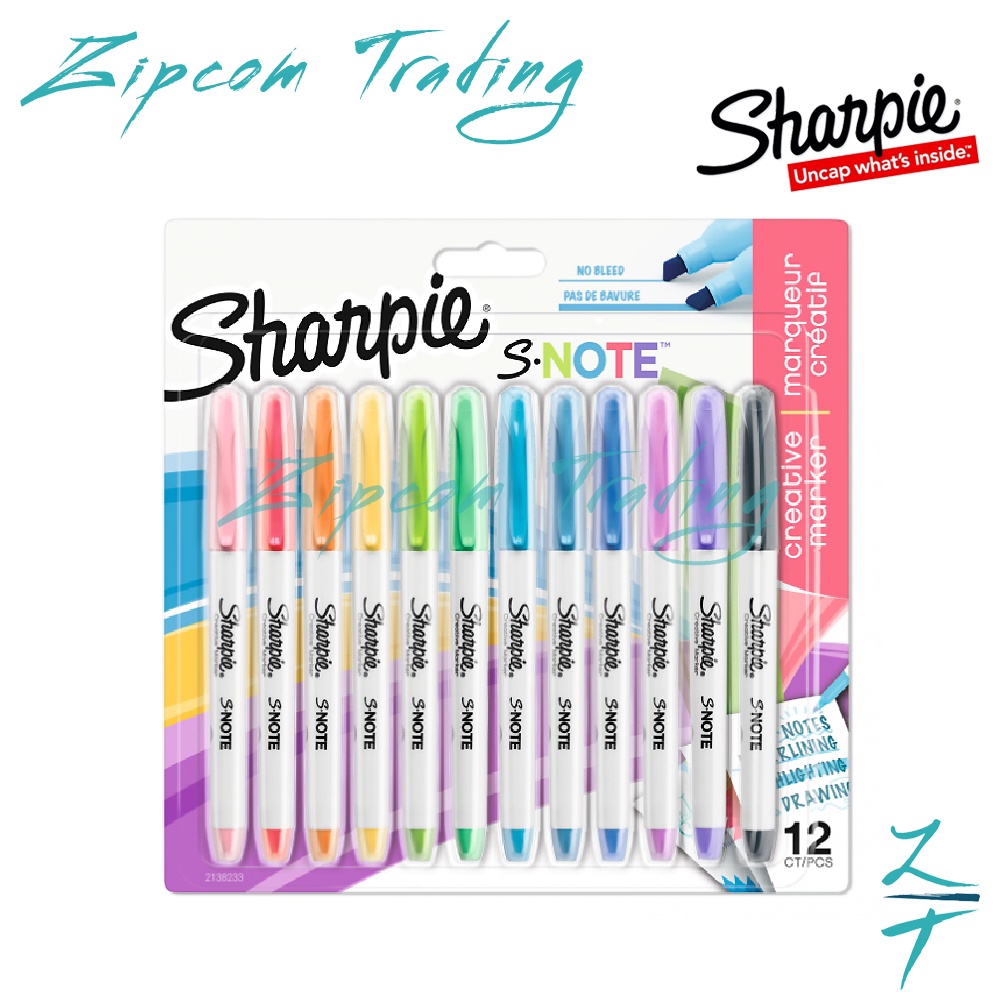 SHARPIE S Note Creative Marker Highlighter ( Chisel Tip ) | Shopee ...
