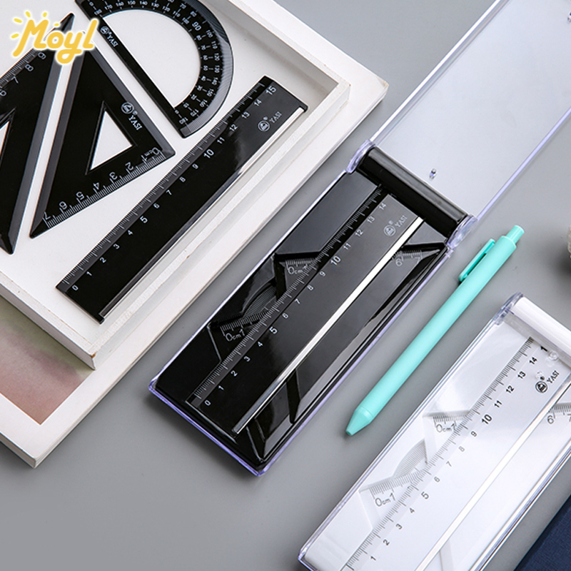 Simple PVC Triangle Ruler Set Drawing Measuring Ruler Student ...