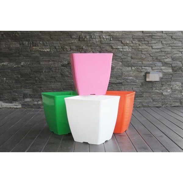 V16 square plastic pot for growing flowers and ornamental plants for ...