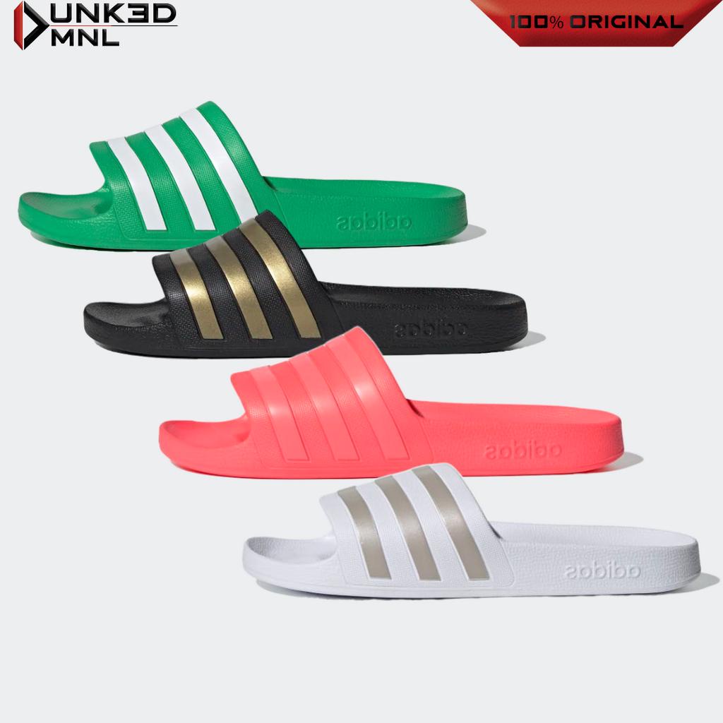 100% Original Aqua Slides "Vivid Green/Gold Metallic/Bright Pink ...