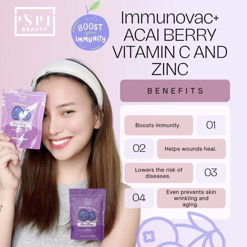 IMMUNO VAC + by PSPH Beauty Vitamin C onhand (with freebie) | Shopee ...