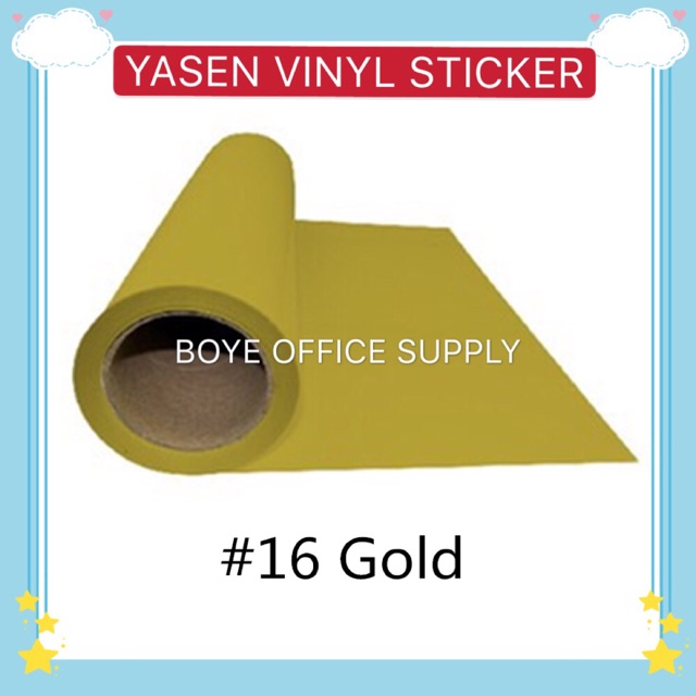 Yasen Vinyl Sticker #16 Gold (25meters) | Shopee Philippines