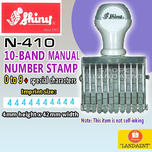 SHINY 10-Band Number Rubber Stamp (N-410) | Shopee Philippines