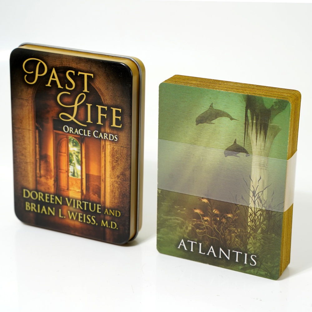 Past Life Oracle Tarot Deck with Gold Edges In A Tin Divination Deck ...