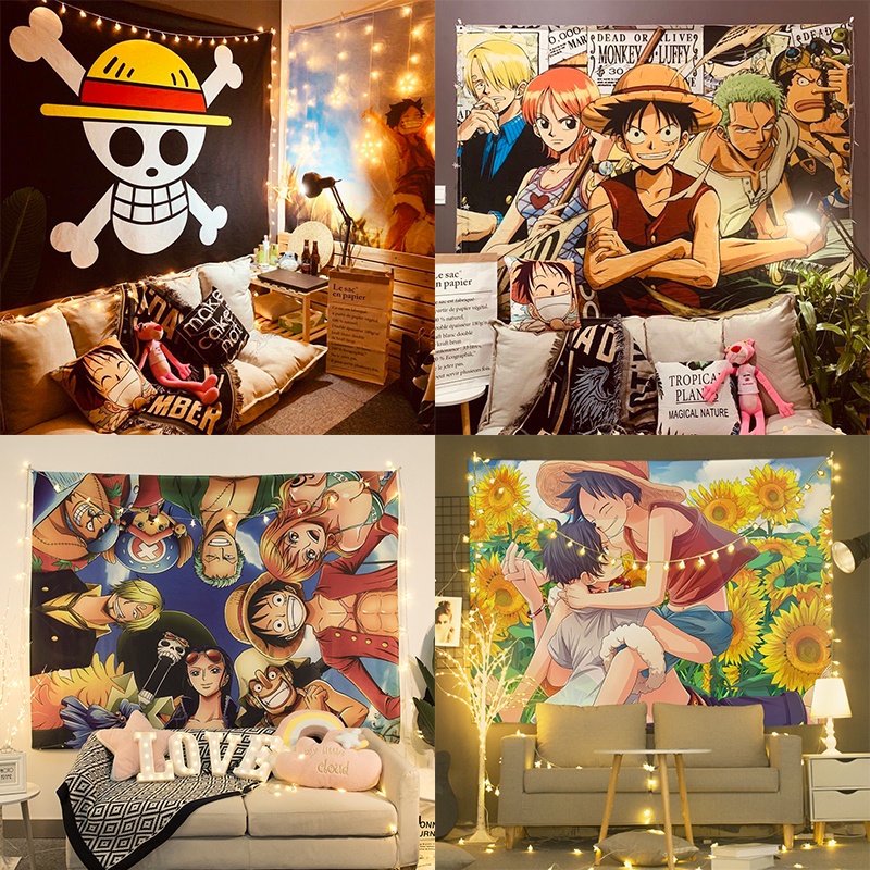 Luffy One Piece Series Decorative Tapestry Living Room Bedroom ...