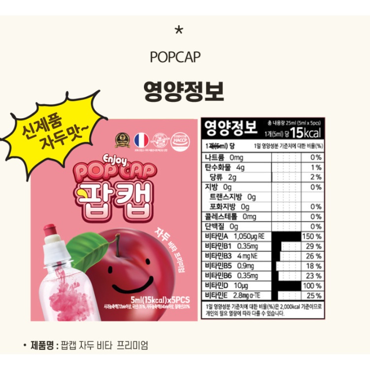 [POPCAP] Premium Bottle Cap Vitamin 8 Types of Taste, Diet Vitamin ...