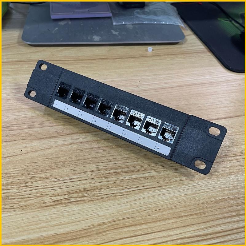 UTAKE 8 Port Straight-through CAT5e Patch Panel RJ45 Network Cable ...