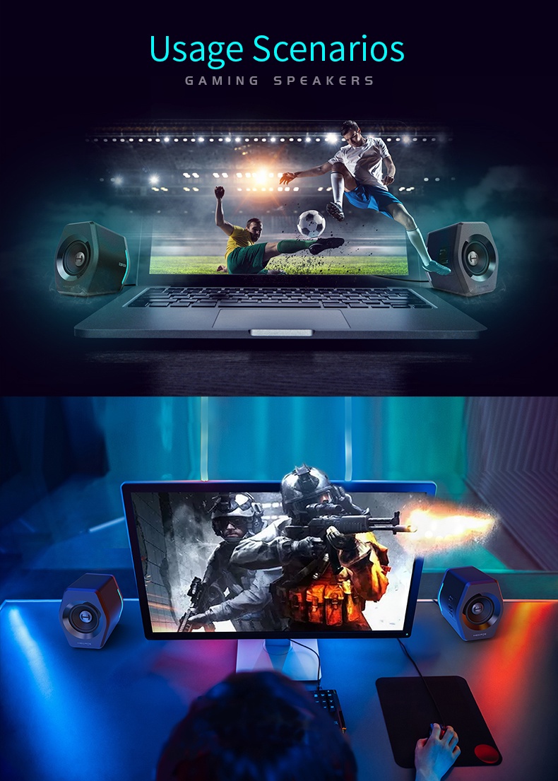 Edifier G2000 - 2.0 Gaming Speakers with USB soundcard LED & Powerful Bass/ Edifier G2000 PRO ...