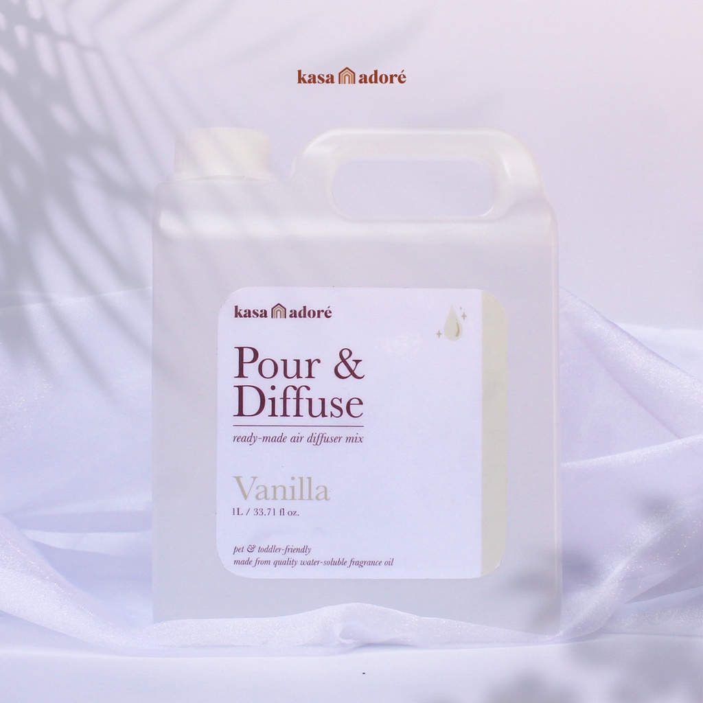 Kasa Adore | WARM VANILLA SUGAR | Pour and Diffuse Ready Made Diffuser ...
