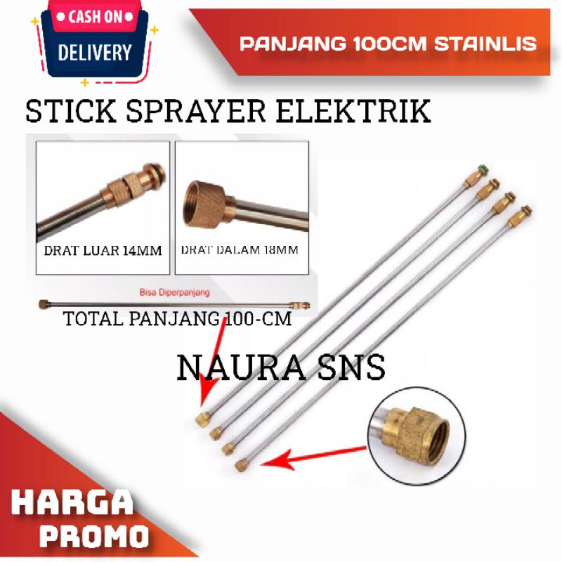 Brass ELECTRIC SPRAYER STICK 100CM LONG STRAIGHT MODEL / ELECTRIC TANK ...