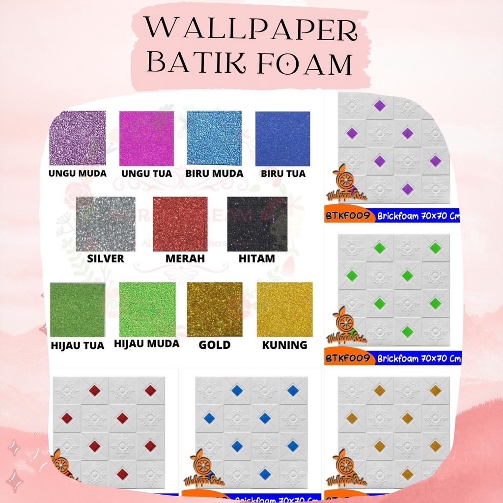 Wallpaper 3D Batik Foam Classic Embossed Brick Brickfoam Wallsticker 70 ...