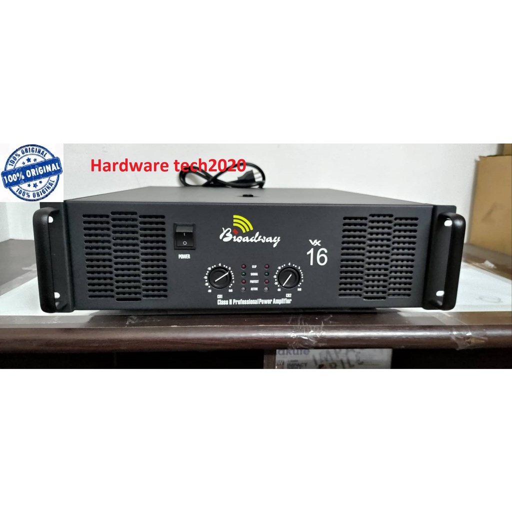 Broadway VX-16 1000Wx2 8 Ohms 1650Wx2 4 Ohms Powered Amplifier | Shopee ...