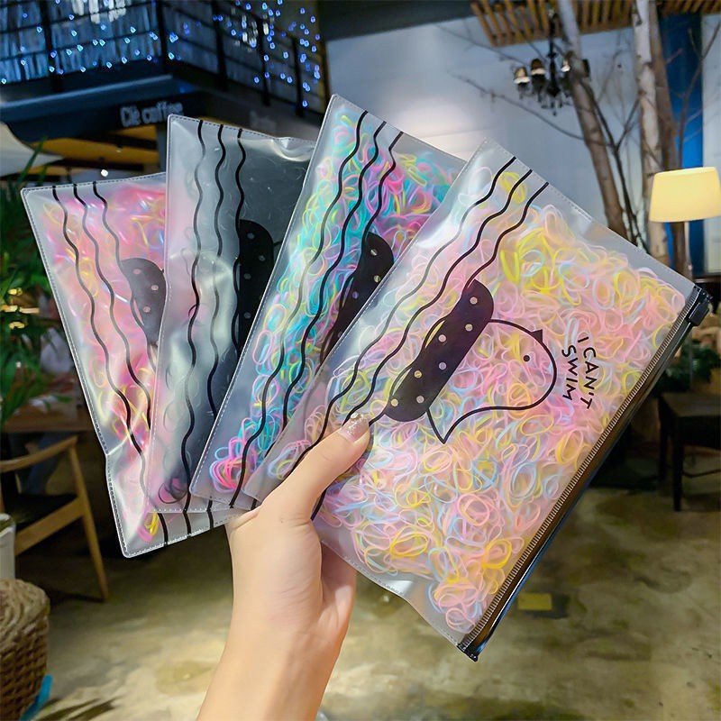 Disposable Rubber Band Colorful Small Elastic Hair Band Ponytail Hair ...