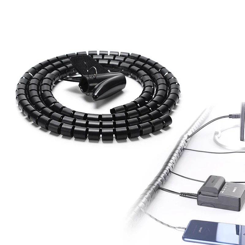 1meter Cable Holder Wire Organizer 10/16/22mm Diameter Flexible Spiral ...
